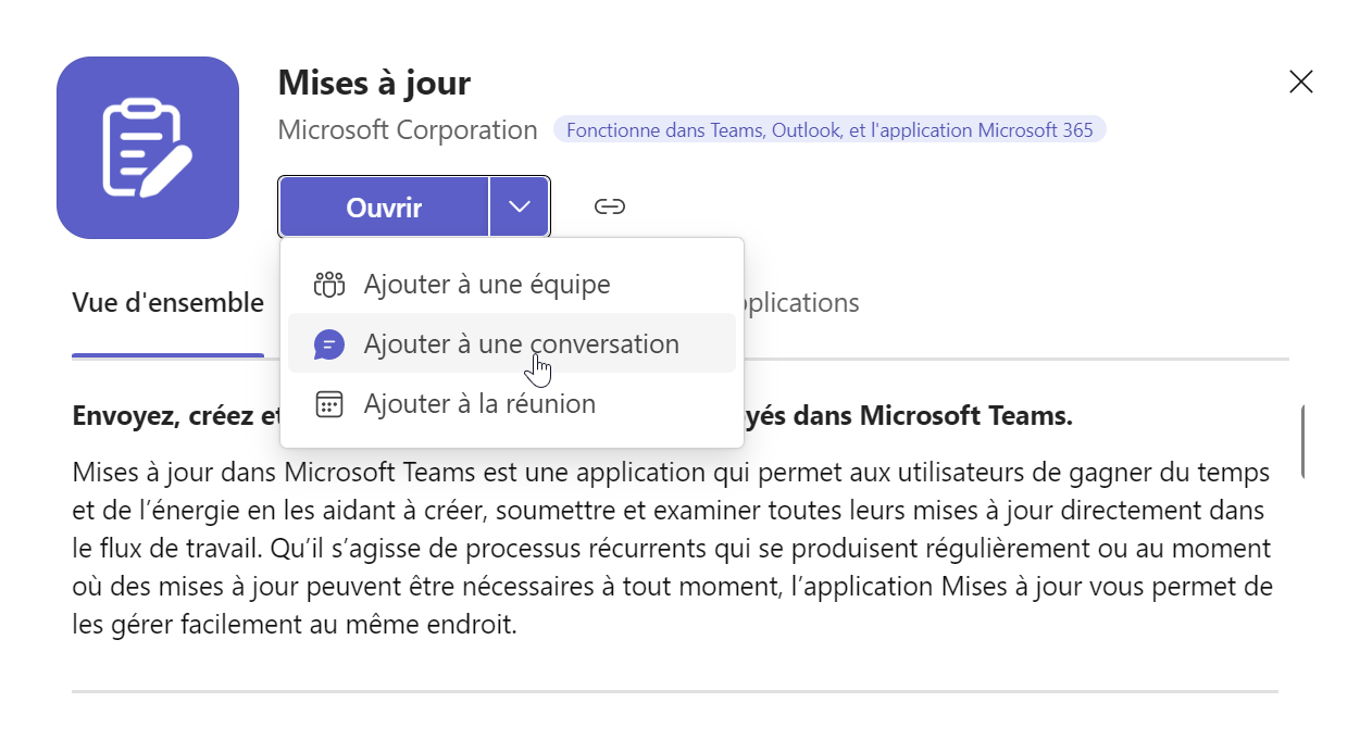 Microsoft Teams | Les mises à jour